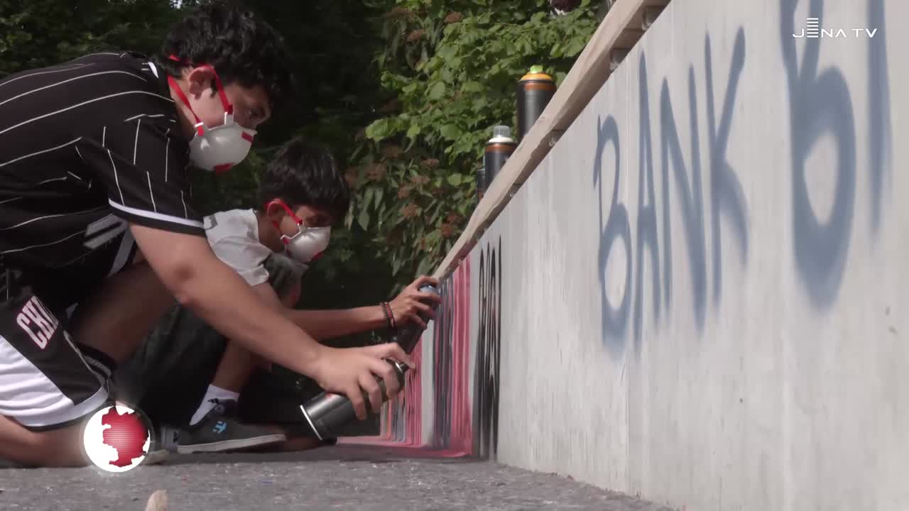 Paradies - Graffiti-Workshop verschönert Skatepark - Jena TV - Sehen ...
