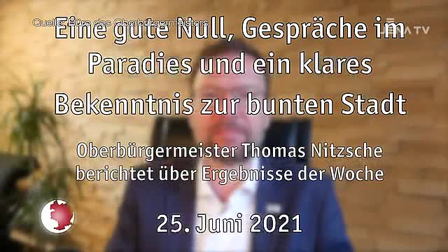 Video-Botschaft: Oberbürgermeister Thomas Nitzsche spricht u.a. über ...