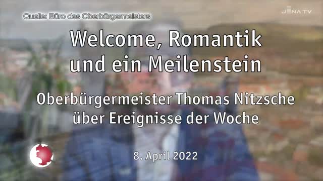 Aufgebaut: In seiner Videobotschaft spricht Oberbürgermeister Thomas ...