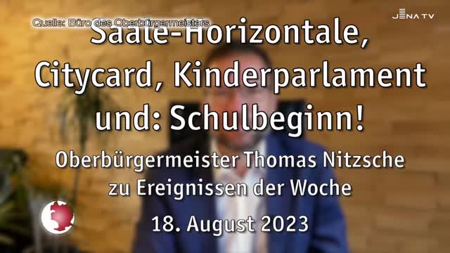 Botschaft für Jenaer – Oberbürgermeister Thomas Nitzsche bespricht die ...